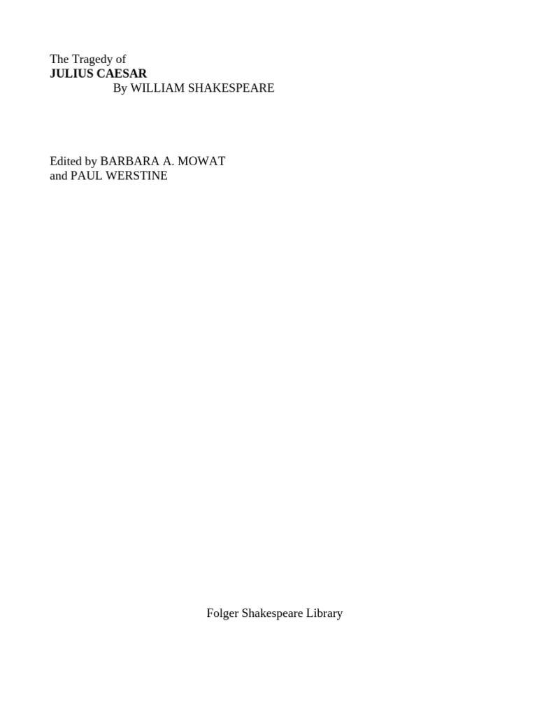 Julius Caesar - Text | PDF | Mark Antony | Augustus