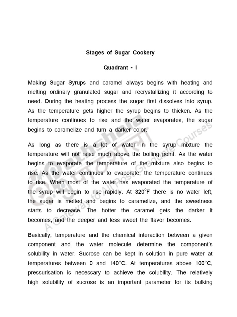 Stages of Sugar | PDF | Candy | Sugar