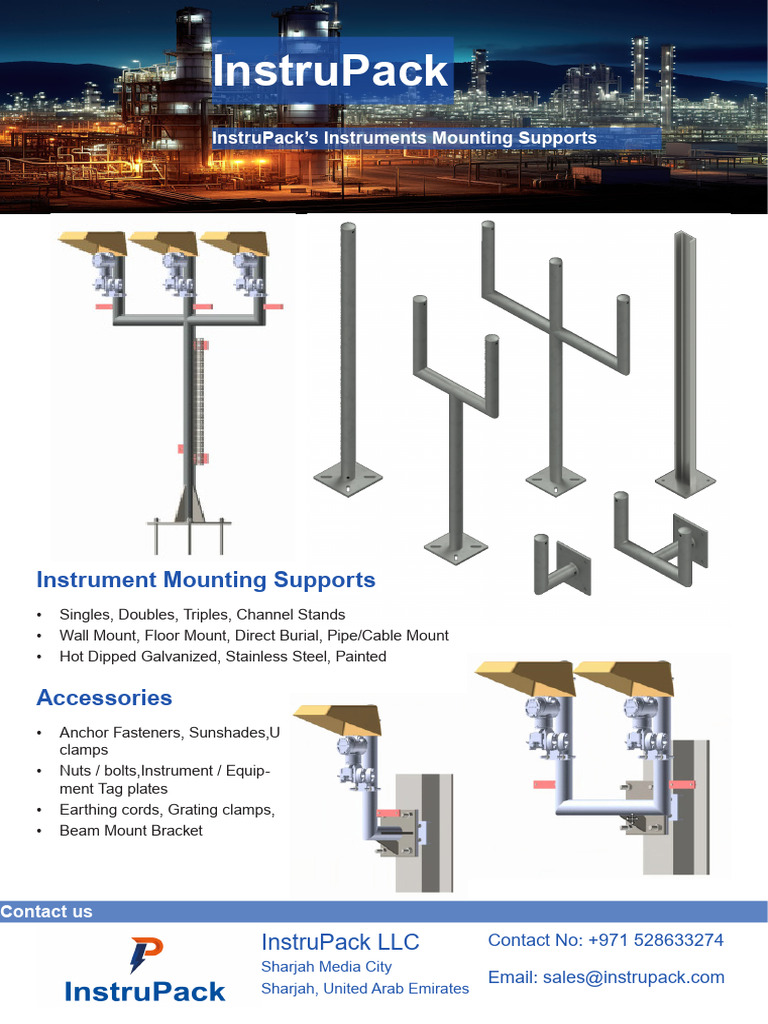 1 - Instrument Stand Brochure-1 | PDF | Pipe (Fluid Conveyance) | Screw
