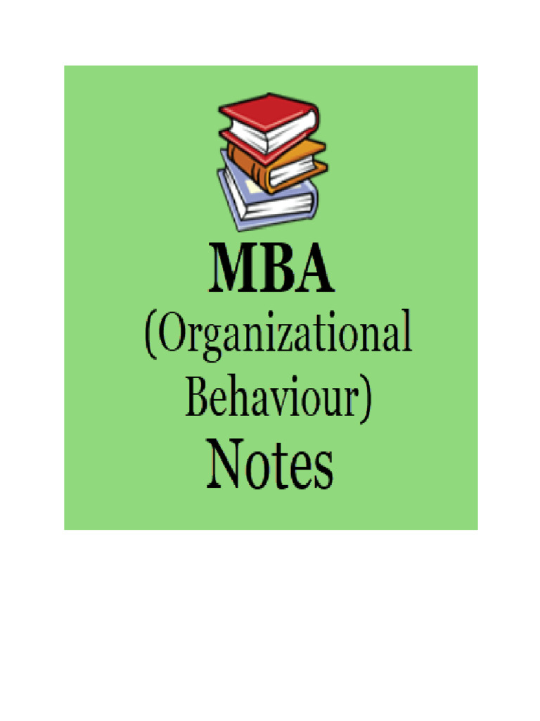 OB-MBA 1-Sem-Unit-4 | PDF | Id | Learning