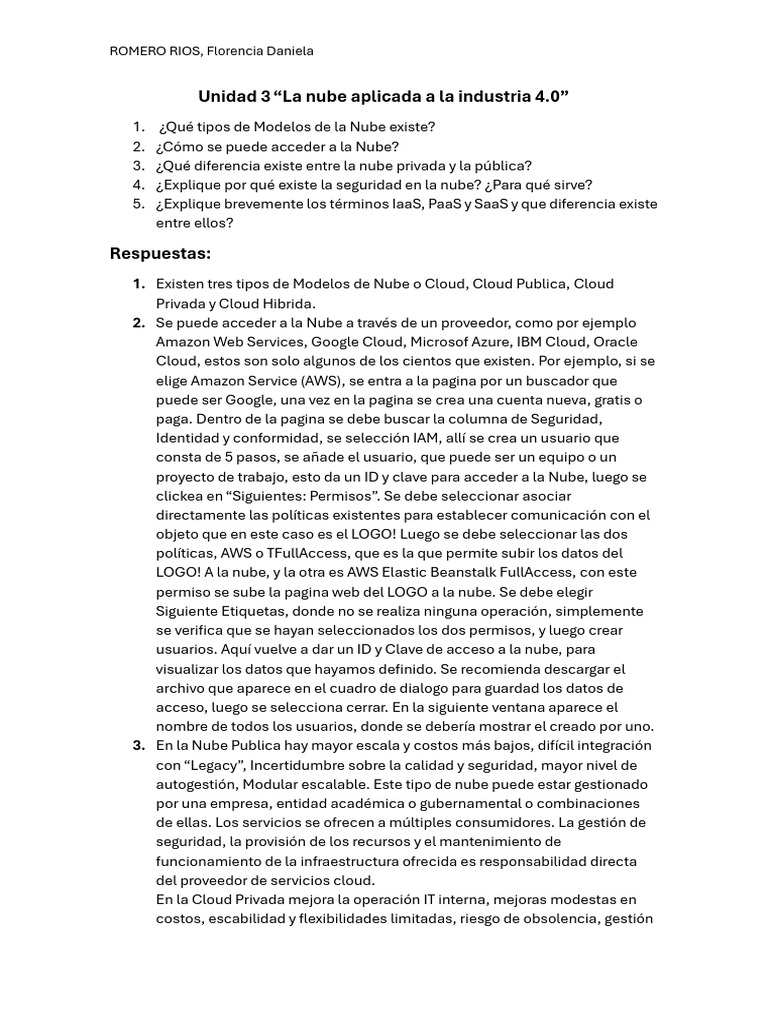 Curso UTN - COPIE4.0 - ROMERO RIOS Florencia Daniela - Info Monografia M1-U3 | PDF | Computación ...