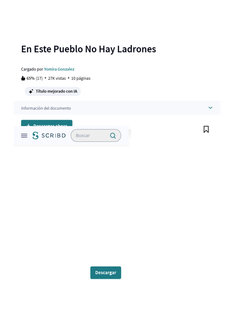 En Este Pueblo No Hay Ladrones - PDF - Gabriel García Márquez | PDF