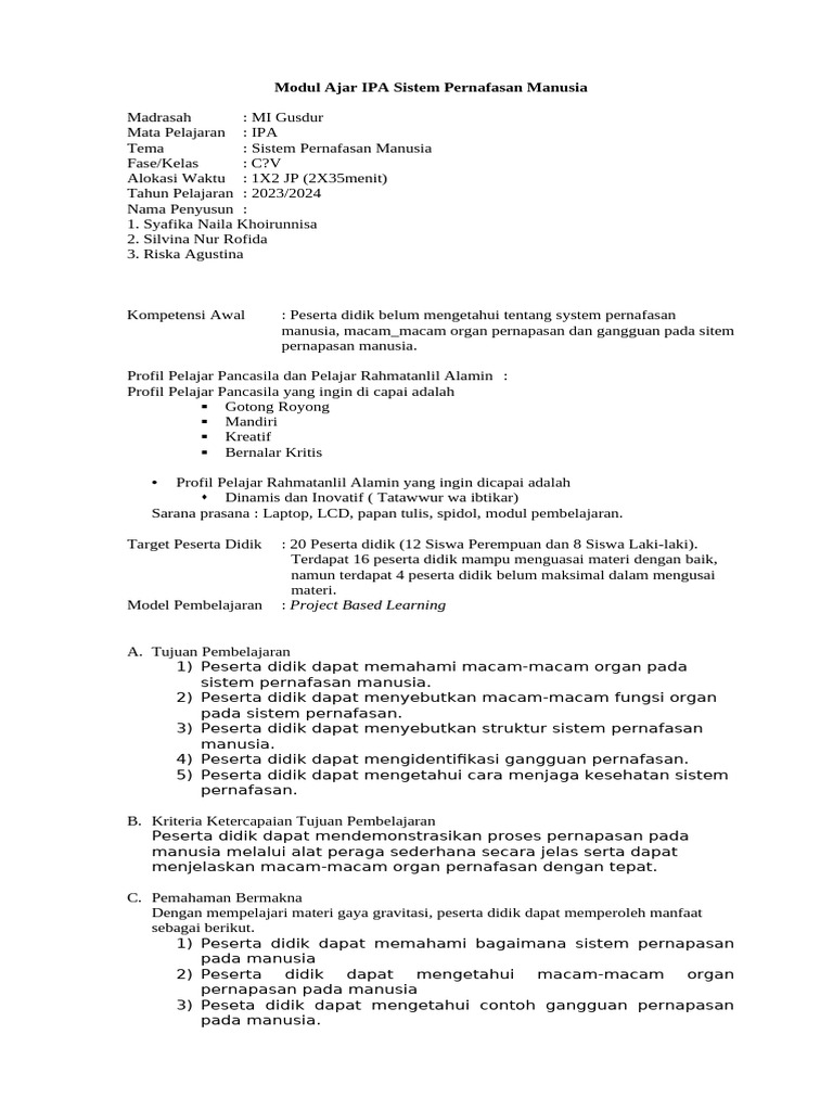 Tugas7 - Menyusun Modul Ajar Stem | PDF