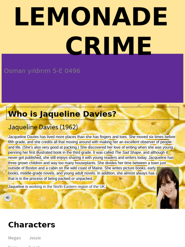 The Lemonade Crime Homework Try 1 | PDF