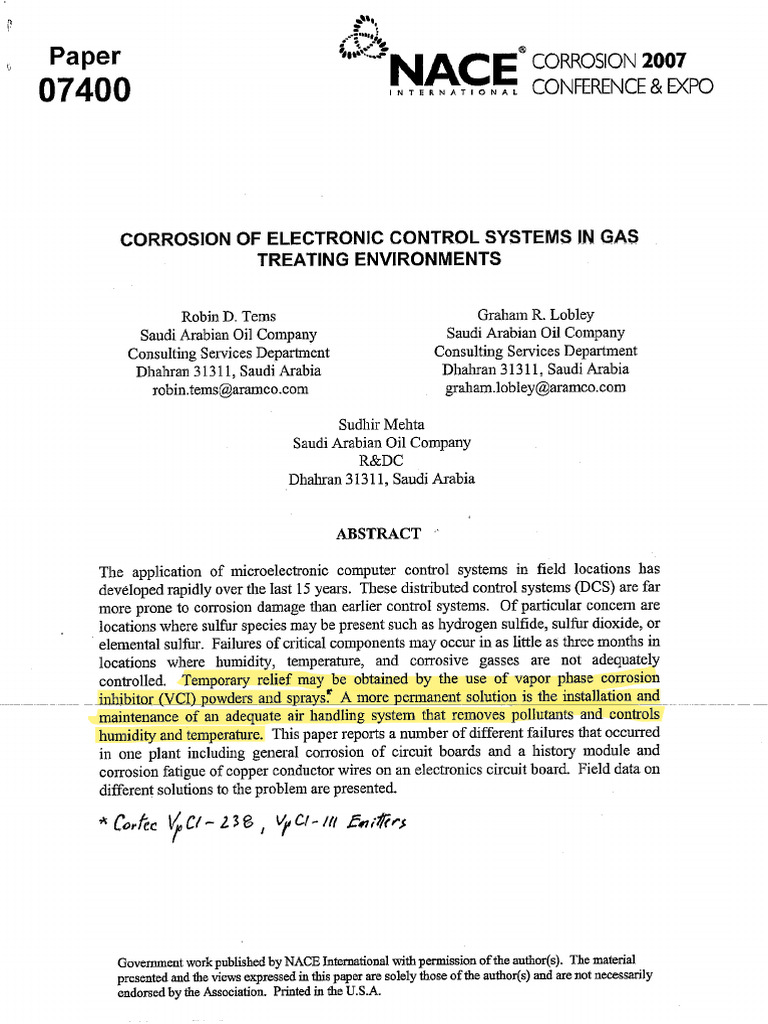 NACE Paper 07400 | PDF