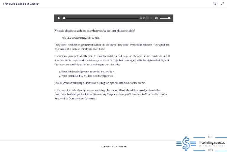 03-Think Like A Checkout Cashier | PDF