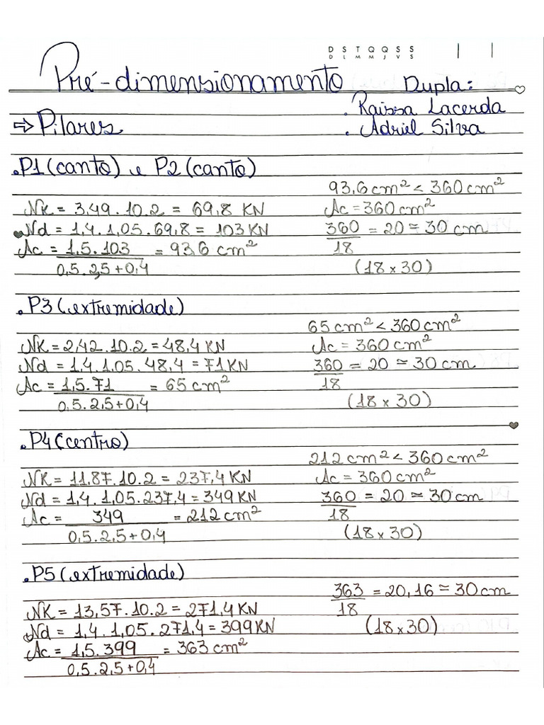 Pré Dimensionamento e Detalhamento CA1 2024.2 | PDF