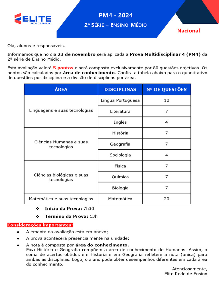 Comunicado PM4 - 2 Série - Nacional | PDF