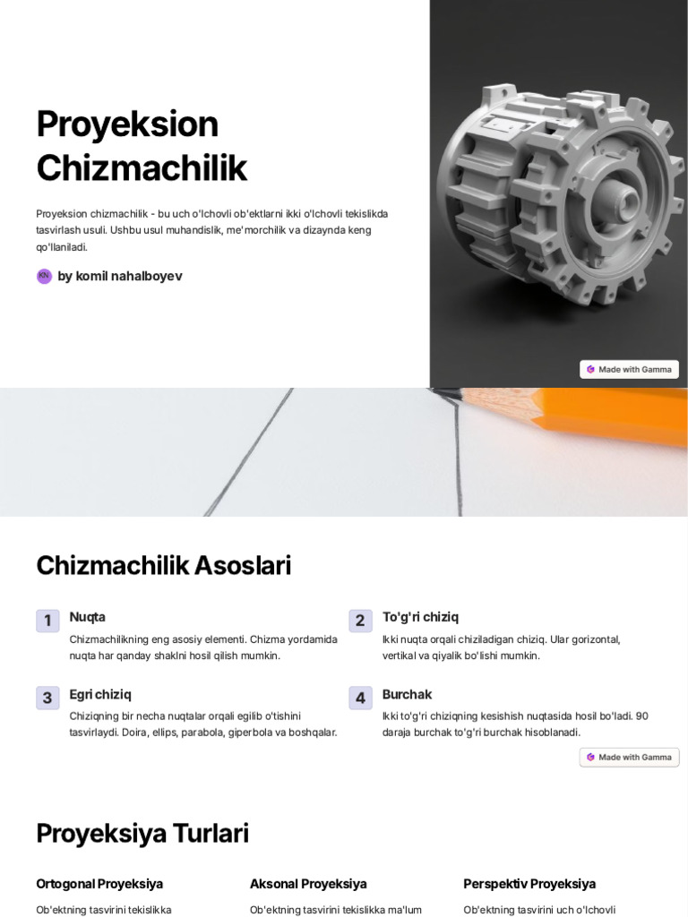 Proyeksion Chizmachilik | PDF