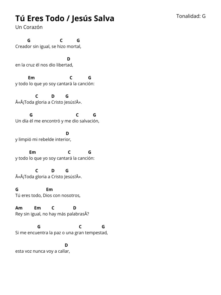 Tu Eres Todo - Jesus Salva | PDF | Cristo (título) | Teología sistemática
