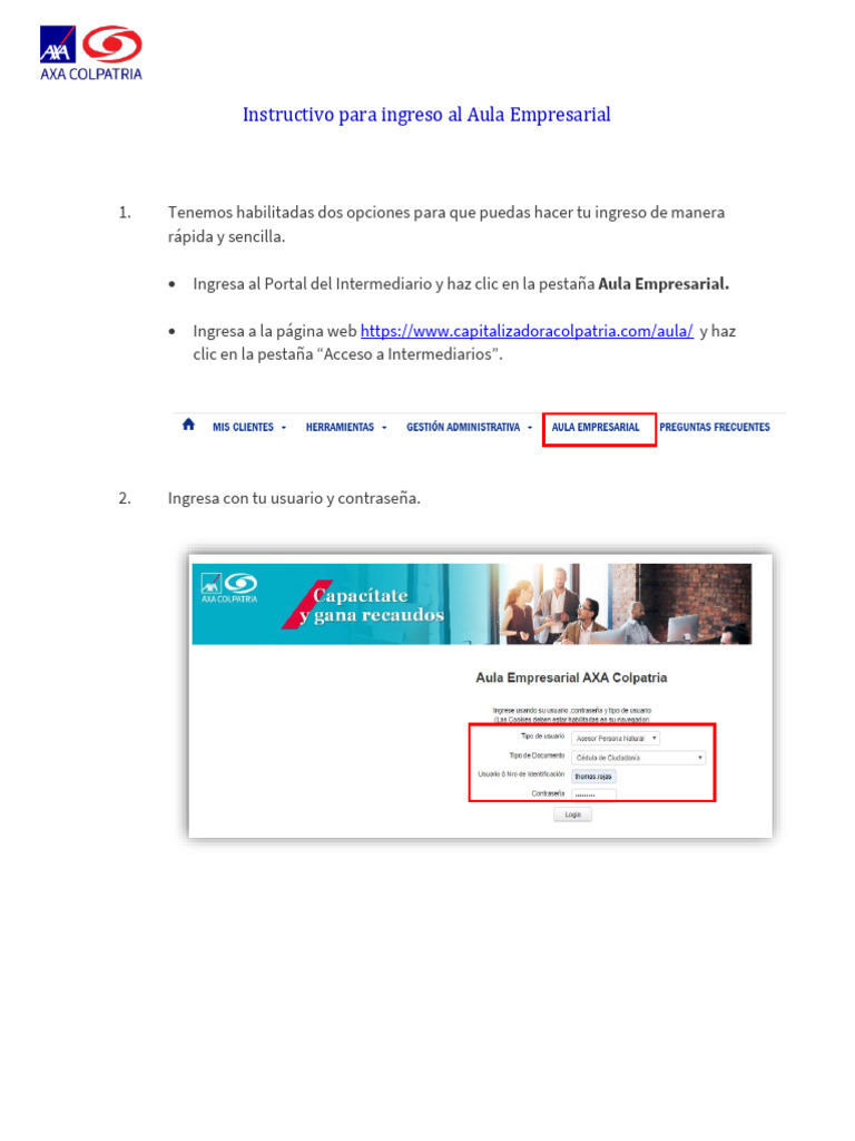 Instructivo Ingreso Al Aula Empresarial | PDF