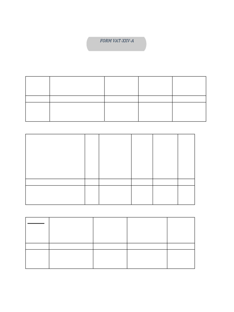 Form VAT XXV-A-Fillable | PDF