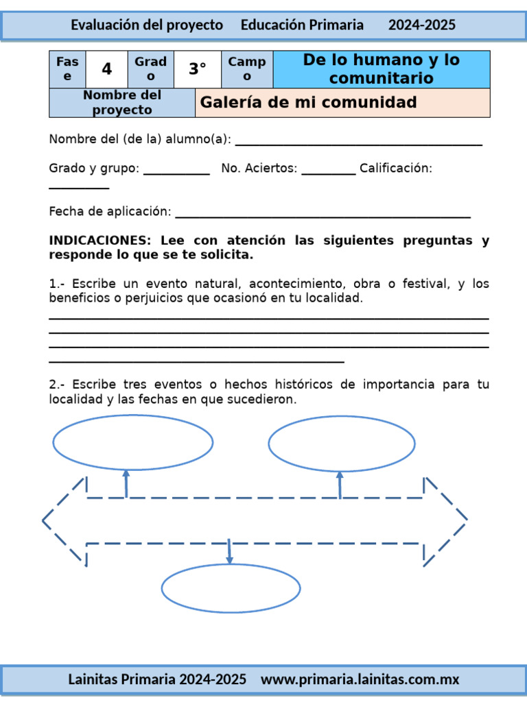 3°? Noviembre Examen 03 Galería de Mi Comunidad 2024 2025 | PDF