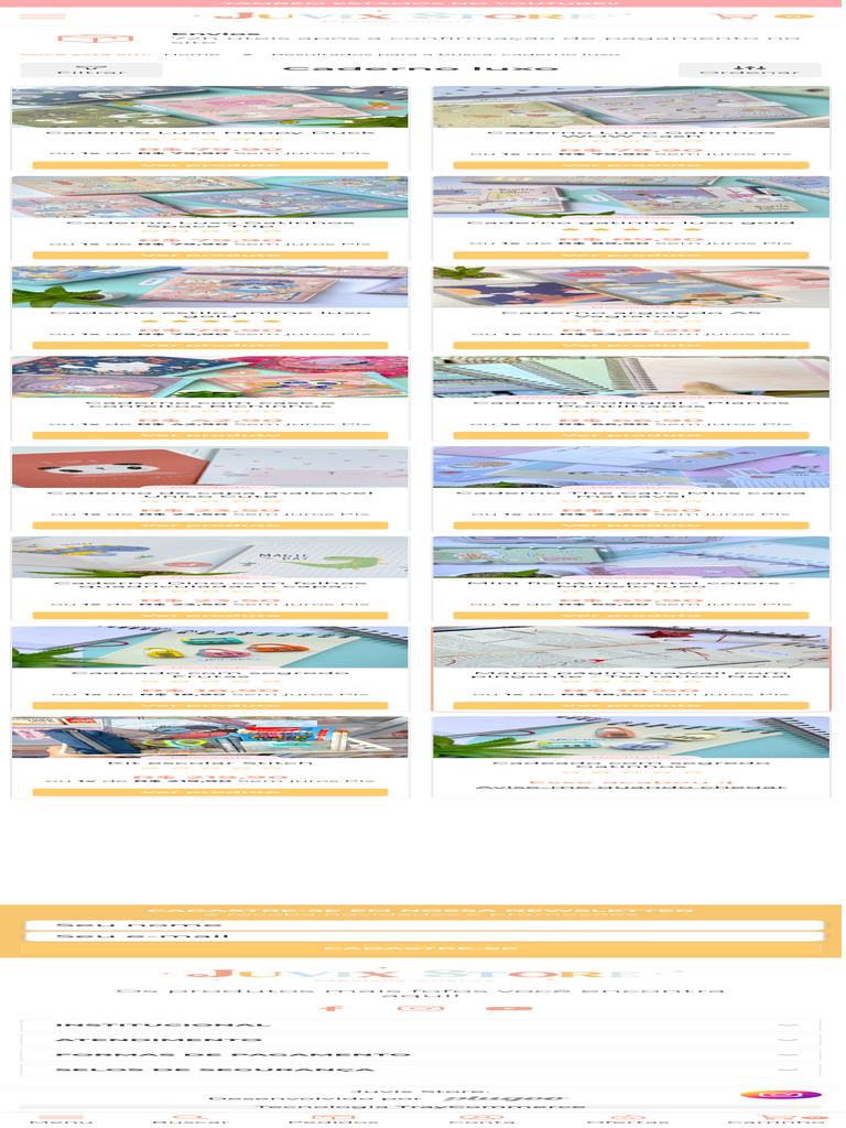 Caderno Luxo - Busca Na Juvix Store | PDF