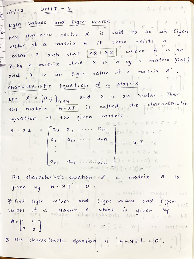 UNIT 4 (Sem 3 Math Notes) | PDF
