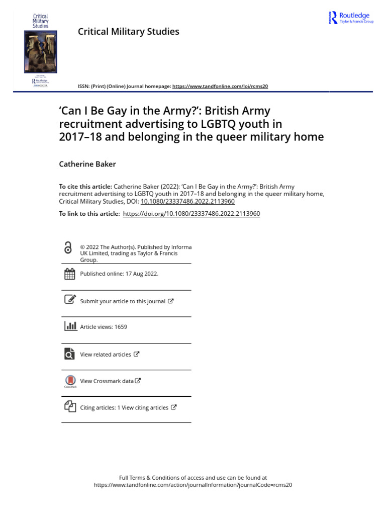 LGBTQ Inclusion in British Army Ads | PDF | Lgbt | LGBTQIA+ Studies