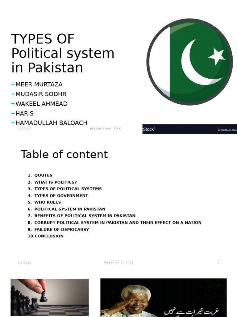 TYPES of Political System in Pakistan | PDF | Separation Of Powers ...