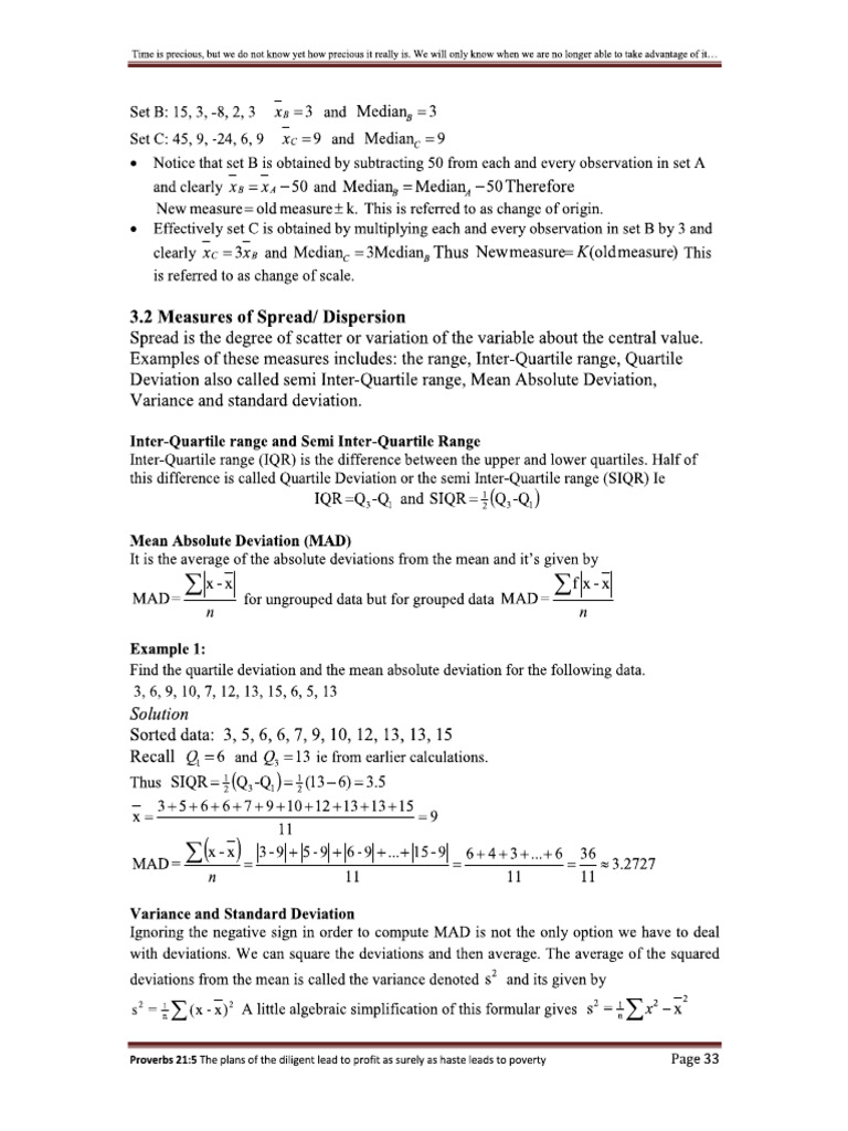 Measures of Spread | PDF