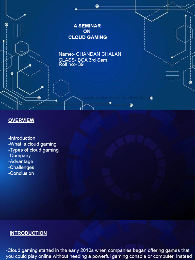 CHANDANCHALAN (Cloud Gaming | PDF | Streaming Media | Digital Technology