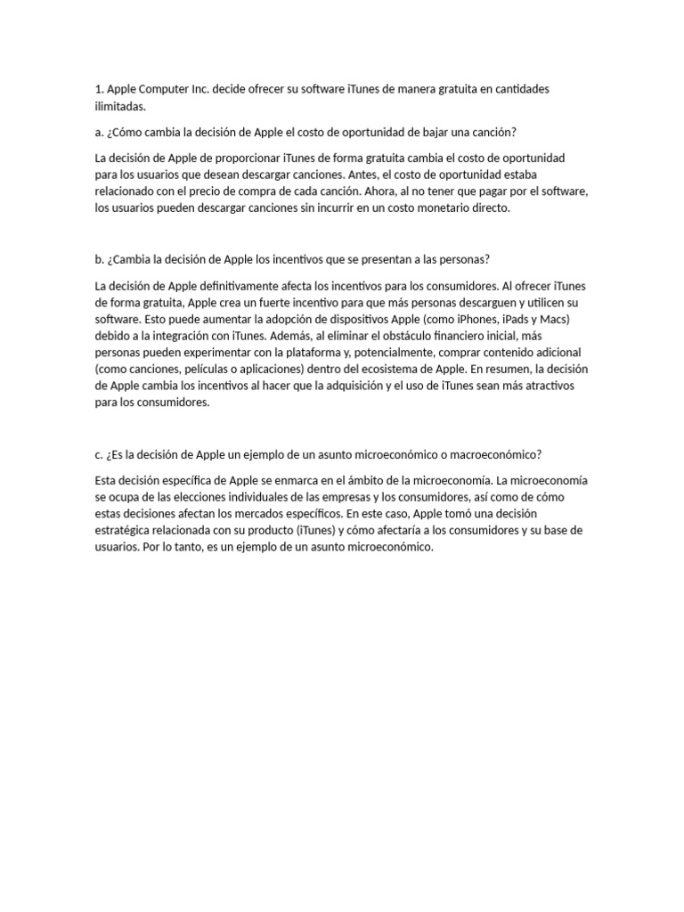 Impacto Microeconómico De Itunes Gratis Pdf