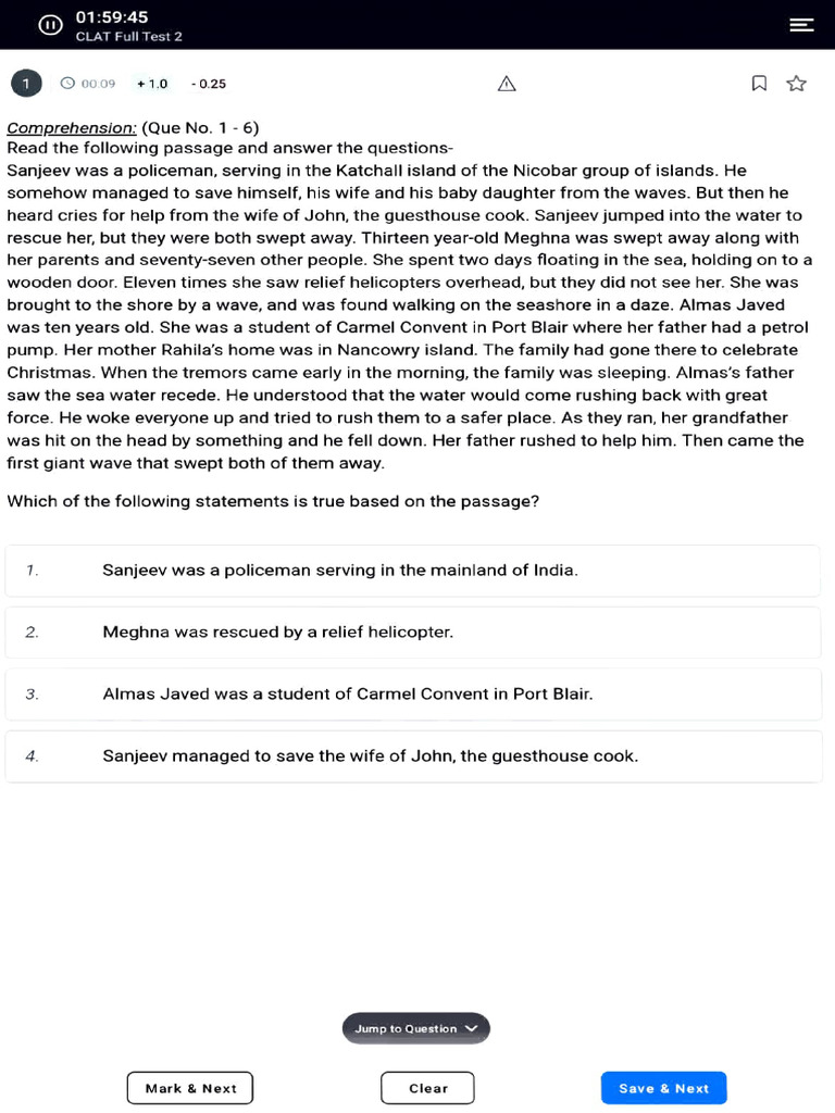 Clat Mock Test Paper | PDF