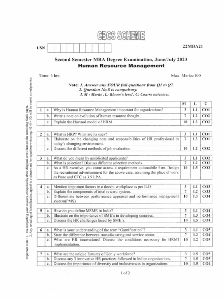 2ND Sem Mba Jun-July 2023 | PDF