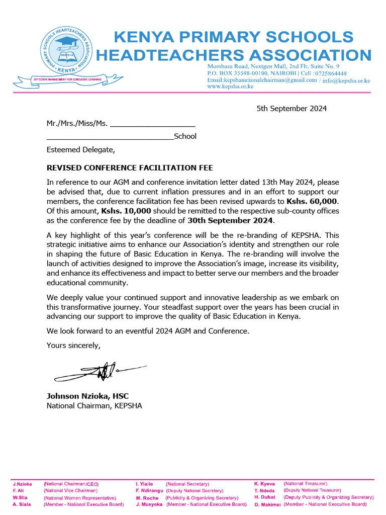 Revised AGM & Conference Invitation Letter | PDF