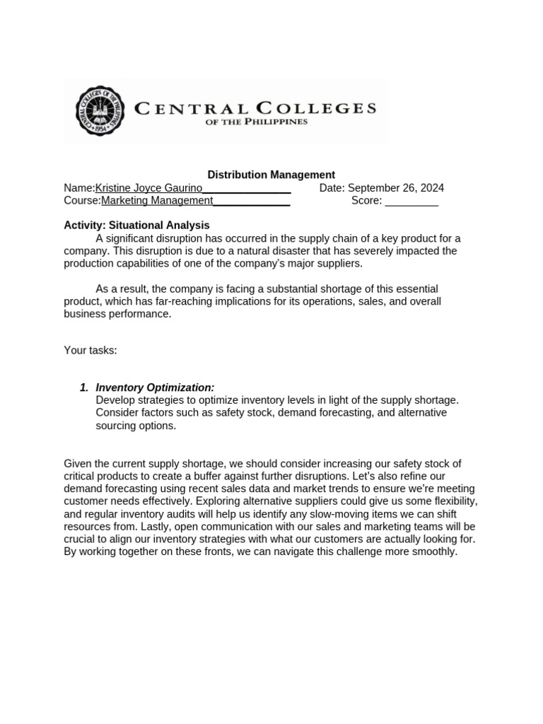 Key Components of Distribution Management | PDF | Supply Chain | Transport