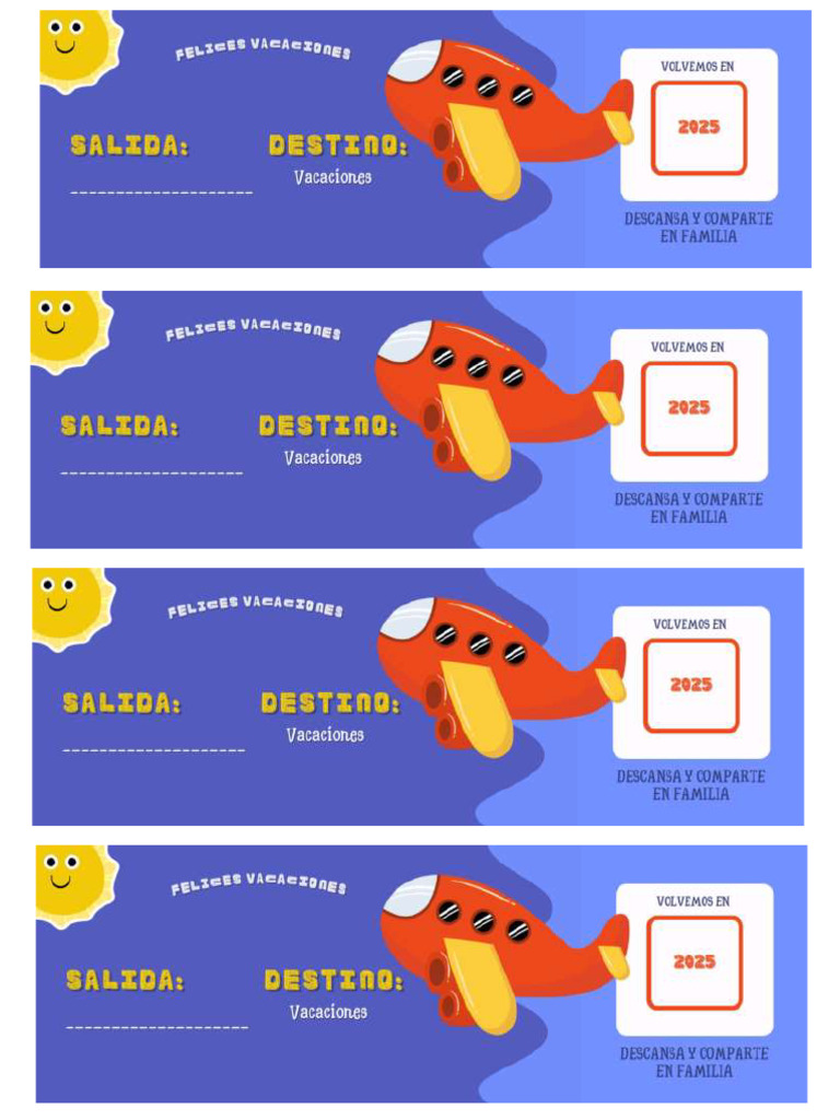 Boleto de Salida Vacaciones | PDF