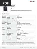 Keyence LM-1100 Data Sheet | PDF | Power Supply | Imaging