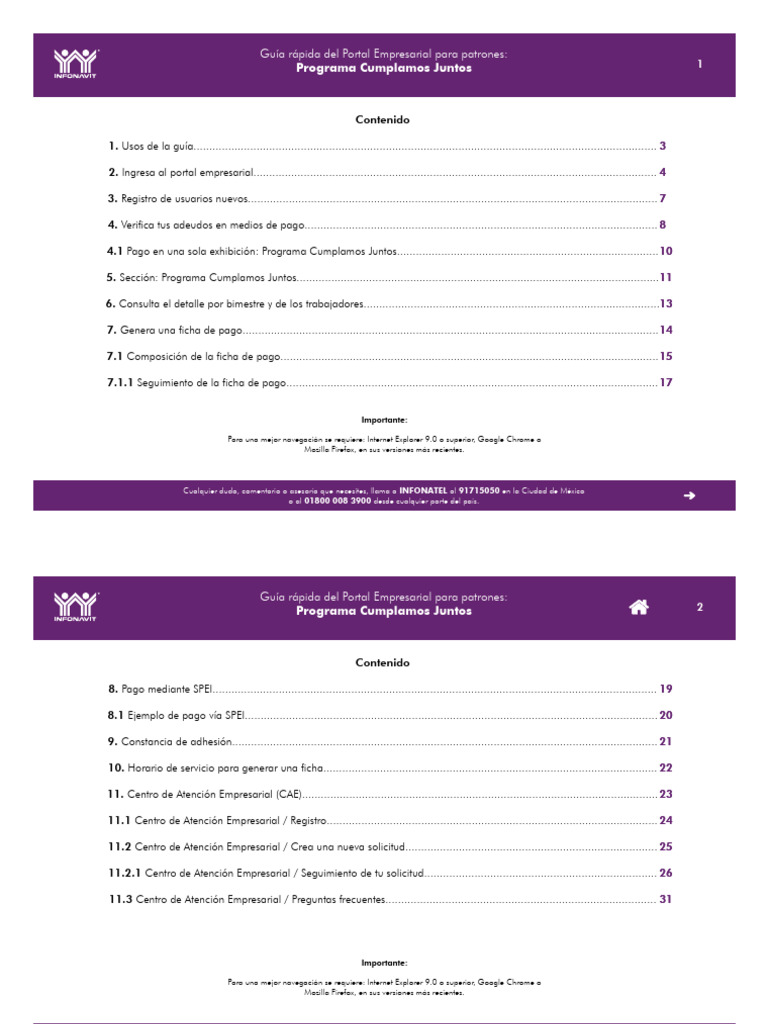 Guía Portal Empresarial INFONAVIT | PDF | Transferencia bancaria ...