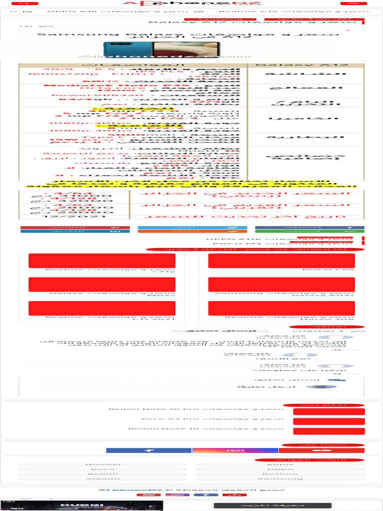 سعر و مواصفات Galaxy A12 | PDF