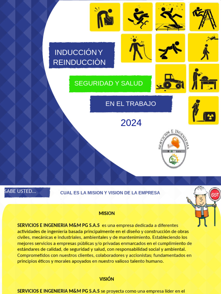 Cartilla Inducción Y-O Reinducción SG-SST Original | PDF | Riesgo | Calidad (comercial)