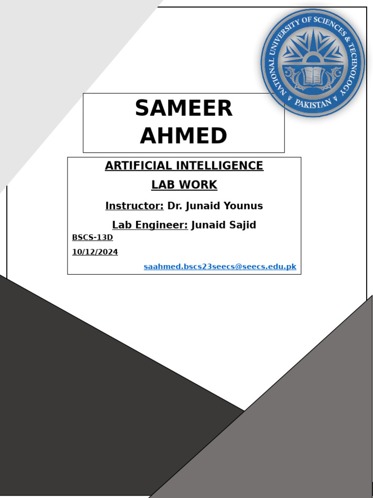 SameerAhmed (467192) Lab#6 | PDF | Genetic Algorithm | Mathematical Optimization