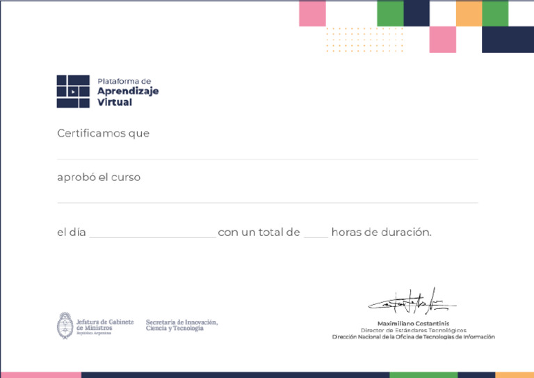 Certificado de Aprobacin | PDF