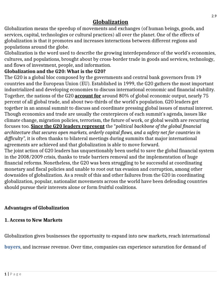 9 Globalization | PDF | Globalization | Trade