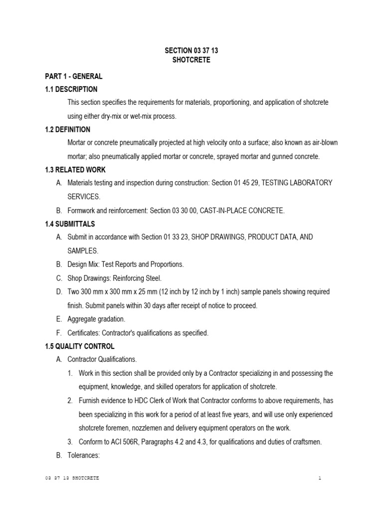 Shotcrete | PDF | Concrete | Building Engineering