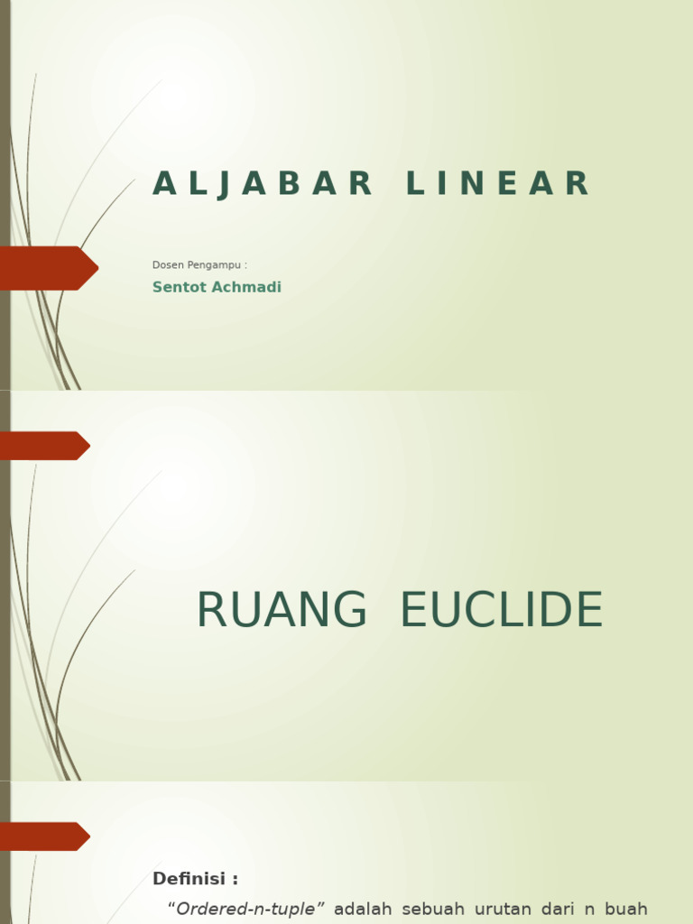 Ruang Euclide | PDF