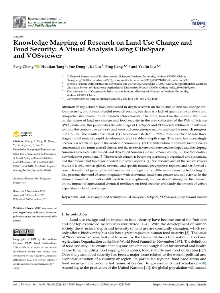 Ijerph 18 13065 v2 | PDF | Agriculture | Science