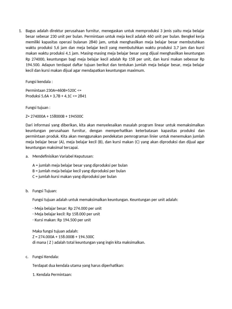 Tugas Riset Operasi Ai | PDF