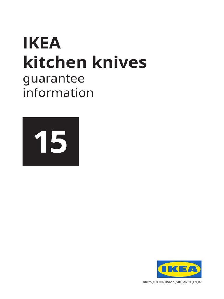 Ikbe25 A5 Kitchen Knives Guarantee Brochure r2 e S | PDF | Knife | Blade