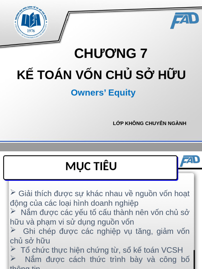 Khong Chuyen - Ch7 - VCSH | PDF