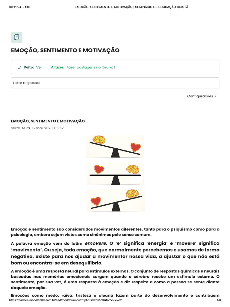 3) Emoção, Sentimento e Motivação | PDF | Motivacional | Motivação