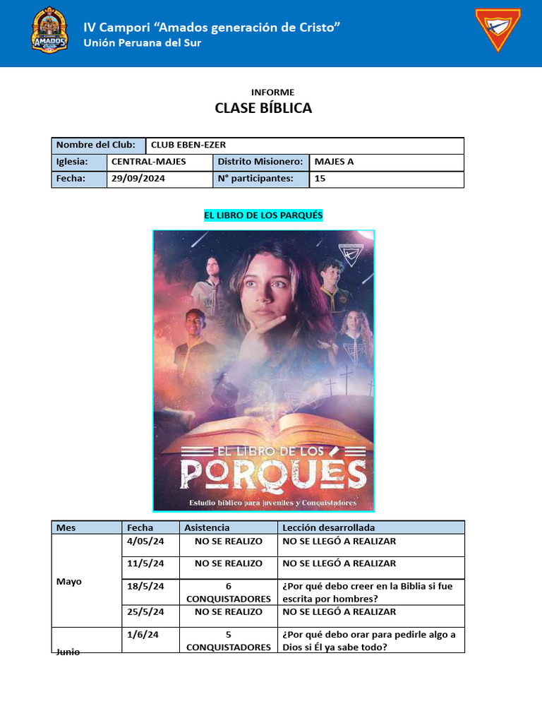 Clase Bíblica: IV Campori "Amados Generación de Cristo" | PDF | Cristo (título) | Creencia ...