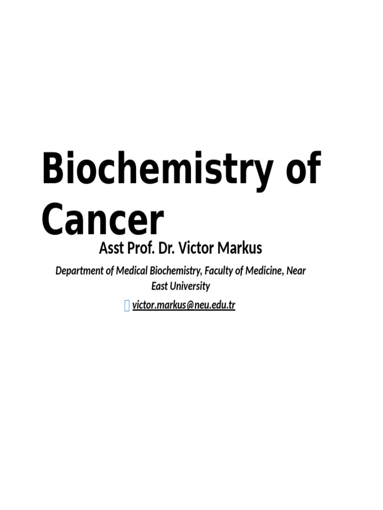 Cancer Biochemistry Insights | PDF | Carcinogenesis | Oncogene