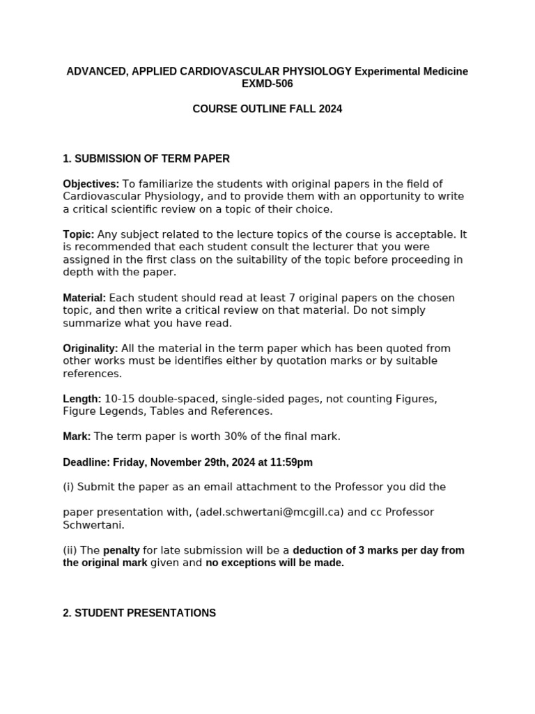 Course Outline 2024 | PDF | Plagiarism