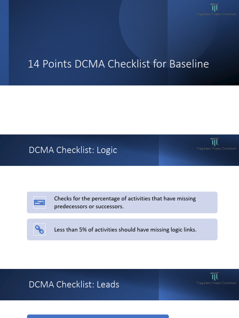 14 - Points - DCMA - Checklist - For - Baseline - 1727043107 2024-10-17 ...