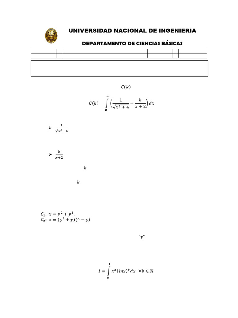 PC 4 Calculo Integral Uni | PDF | Integral