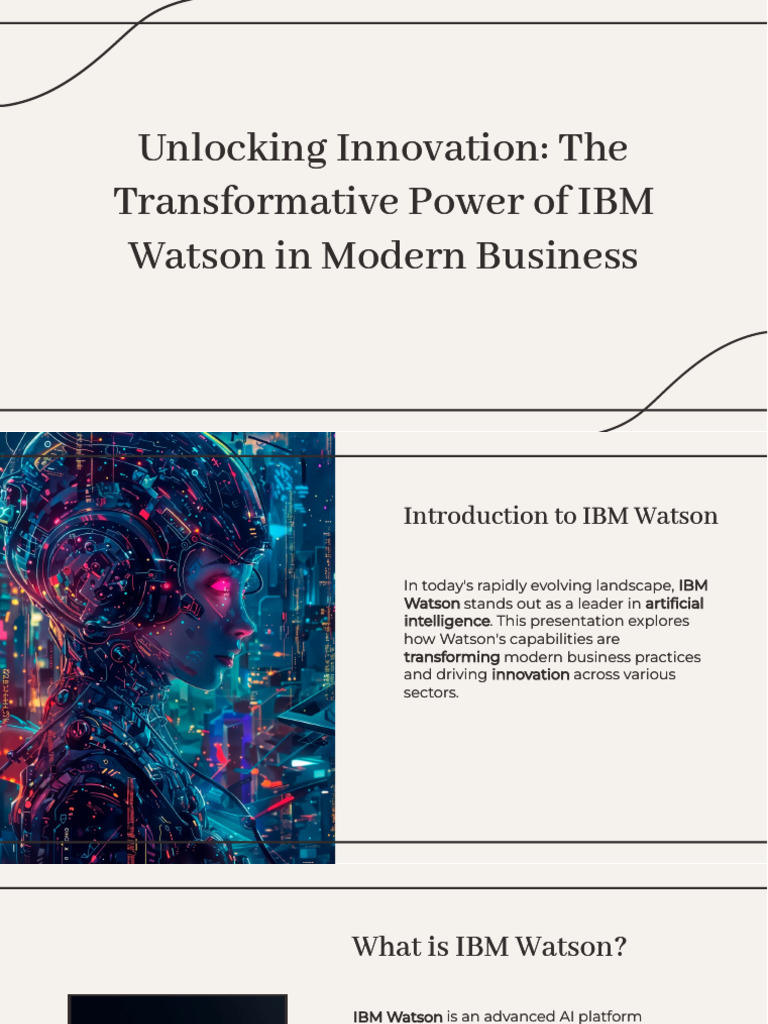 Slidesgo Unlocking Innovation The Transformative Power of Ibm Watson in ...