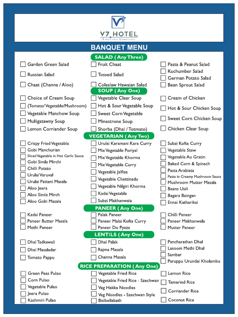 V7 Banquet Menu-1 | PDF